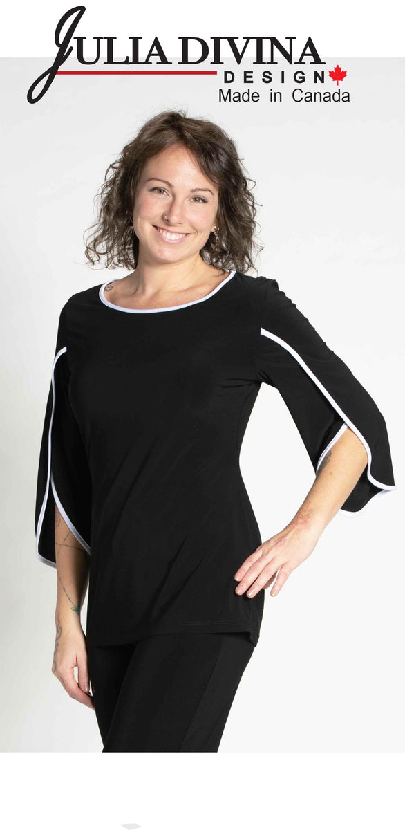 Julia Divina Top w/ Opening at Sleeves – Norman's Garden Gallery