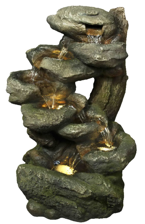 Driftwood Multi Level Fountain 41x37x64cm – Norman's Garden Gallery