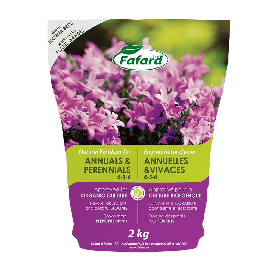 Fafard Natural Fertilizer for Annuals & Perennials 6-3-6 2KG – Norman's ...